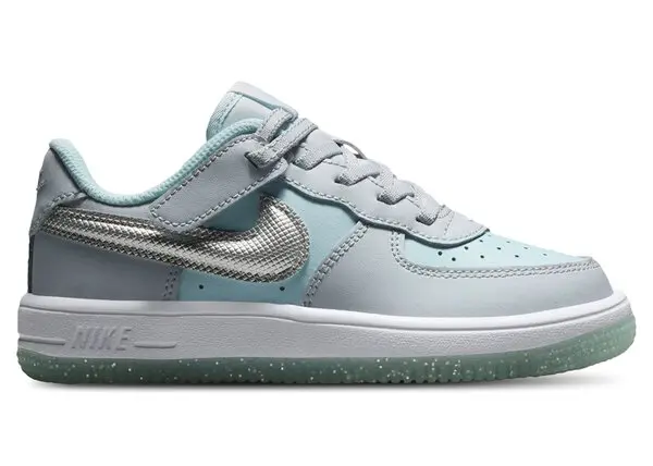 Nike Force 1 Low Easyon Sneakers - Pure Platinum/glacier Blue/metallic Silver