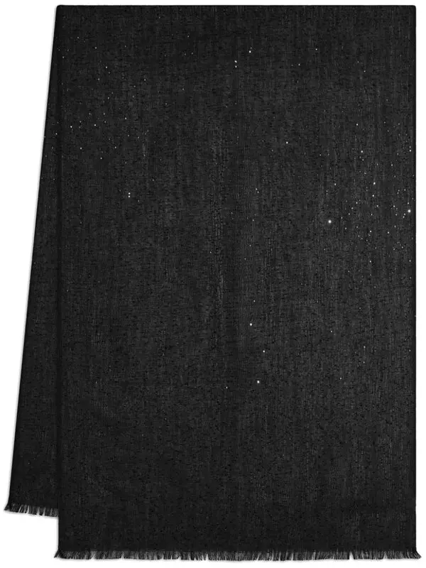 FERRAGAMO Micro Paillette Stole - Black