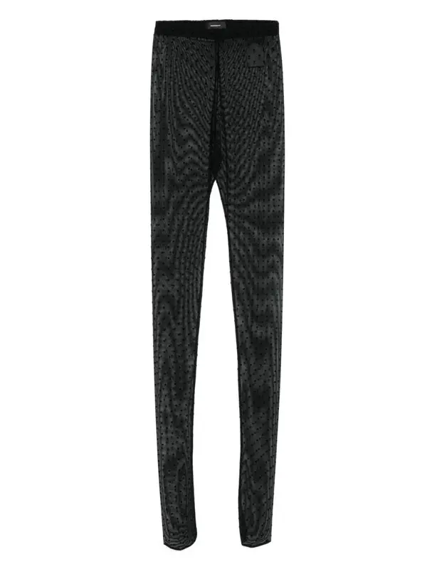 Wardrobe.NYC Polka Dot Tights - Black