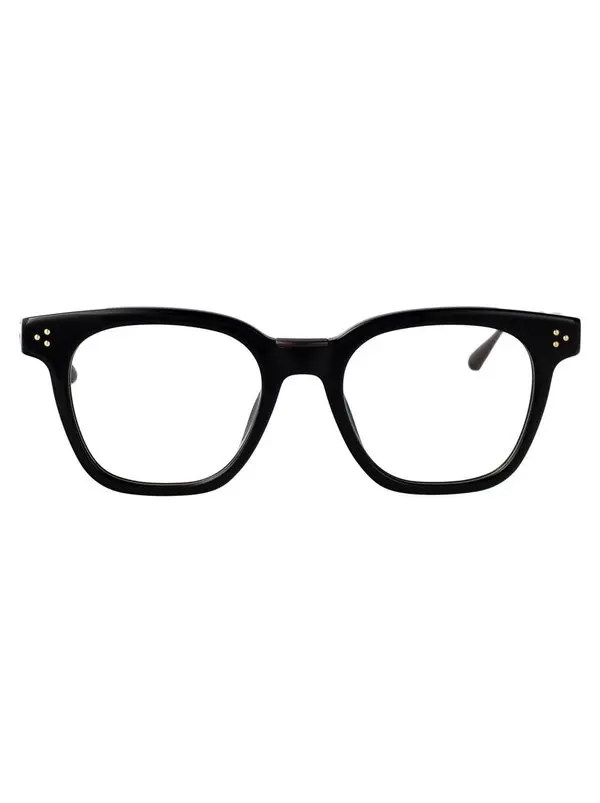 Linda Farrow Acetate Evans Optical - Black/mattnickel/yellowgold/