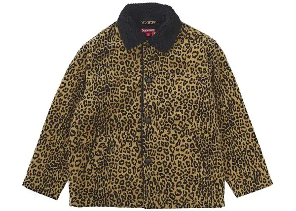Supreme Kindermann Uncut Corduroy Car Coat - Leopard