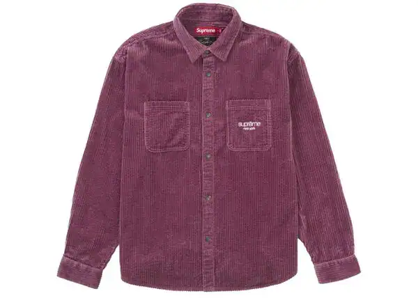 Supreme Wide Wale Corduroy Snap Shirt - Dusty Pink | Editorialist