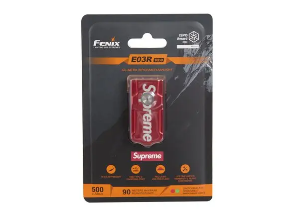 Supreme Fenix E03r Flashlight Keychain - Red