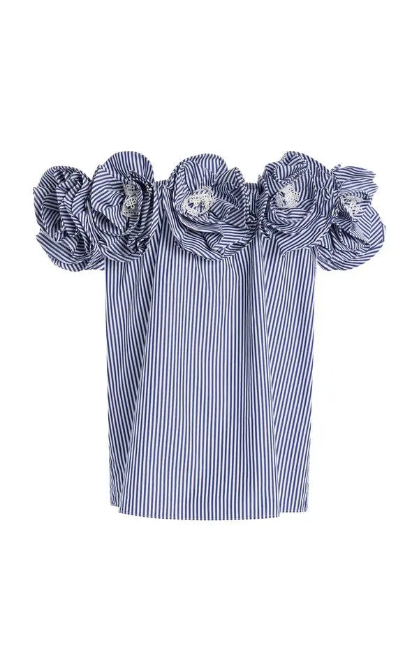 Carolina Herrera Ruffled Off-the-shoulder Top - White