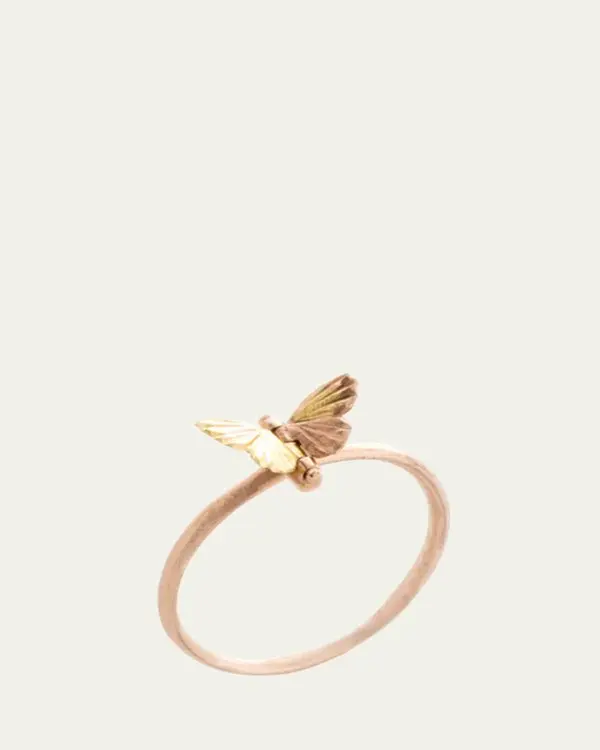 James Banks Two-tone Asterope Band Ring - Gold