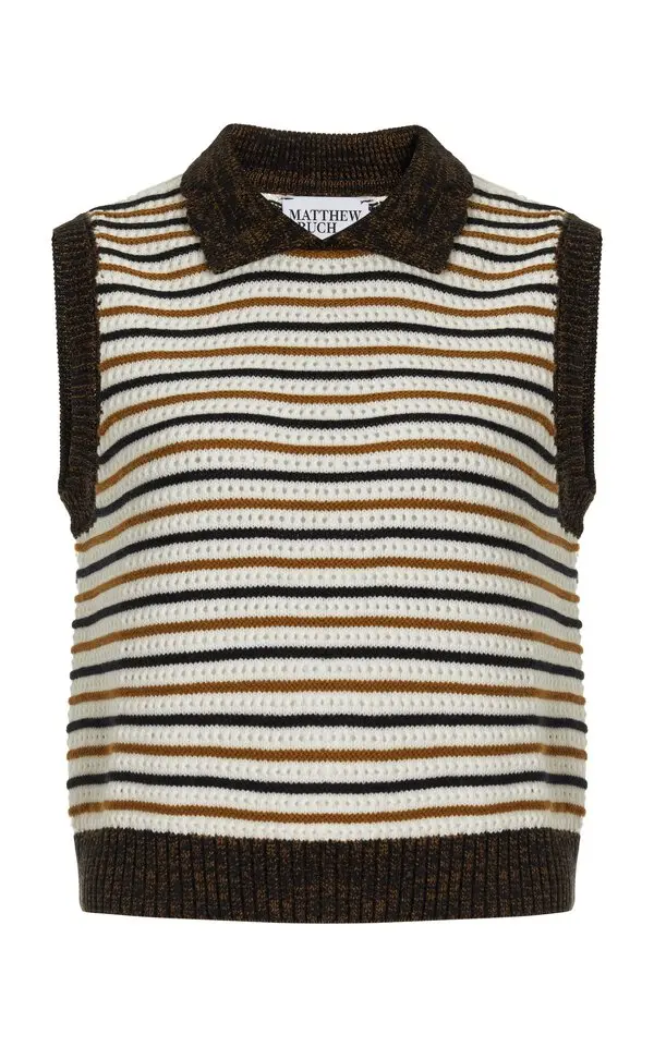 Matthew Bruch Cotton-blend Mesh Tank Top