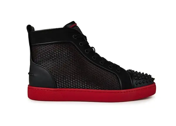 CHRISTIAN LOUBOUTIN Lou Spikes Orlato Flat - Black/loubi