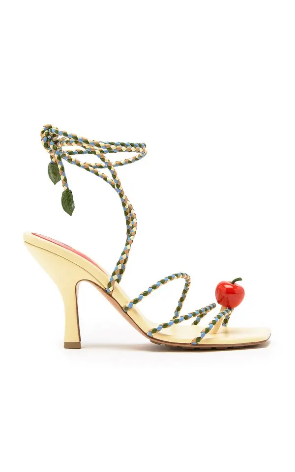 Bottega Veneta Adam Lace-up Leather Sandals - Multi