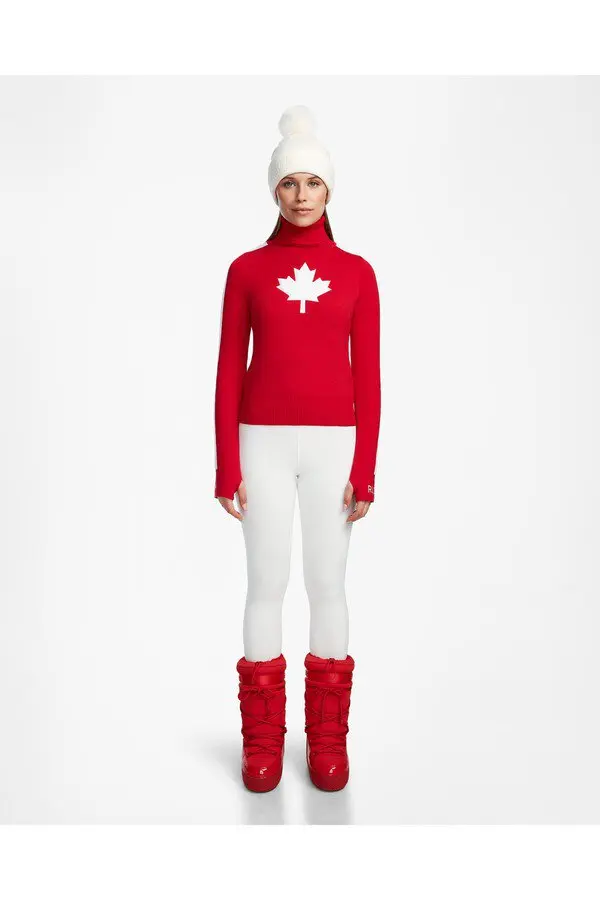 Rudsak Knit Turtleneck With Embroidered Detail - Red