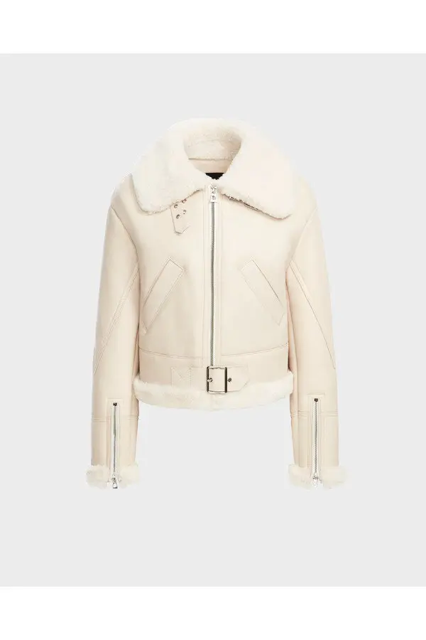 Rudsak Polina Short Shearling Jacket - Red