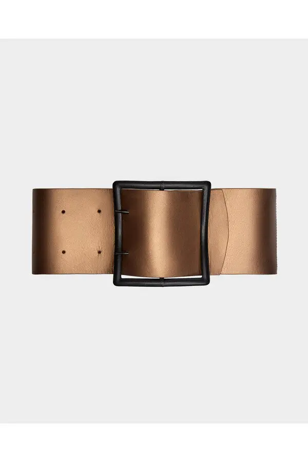 Rudsak Allea Leather Waist Belt - Gold