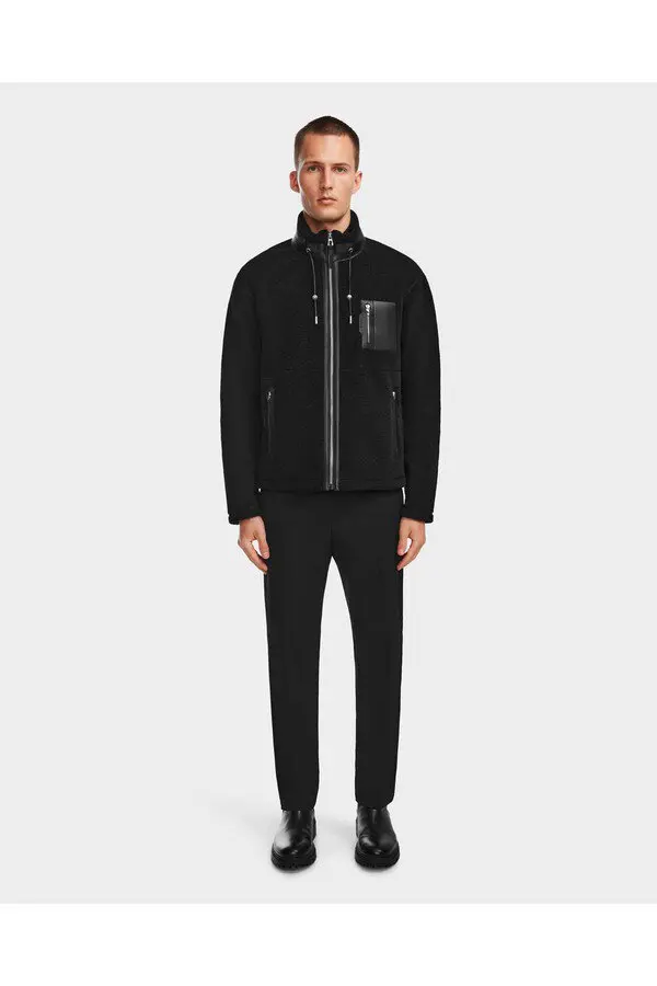 Rudsak Joseph Zip-up Teddy Sweater Jacket - Black