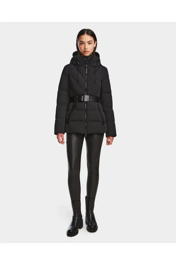Rudsak Quilted Down Puffer With Hood - Black