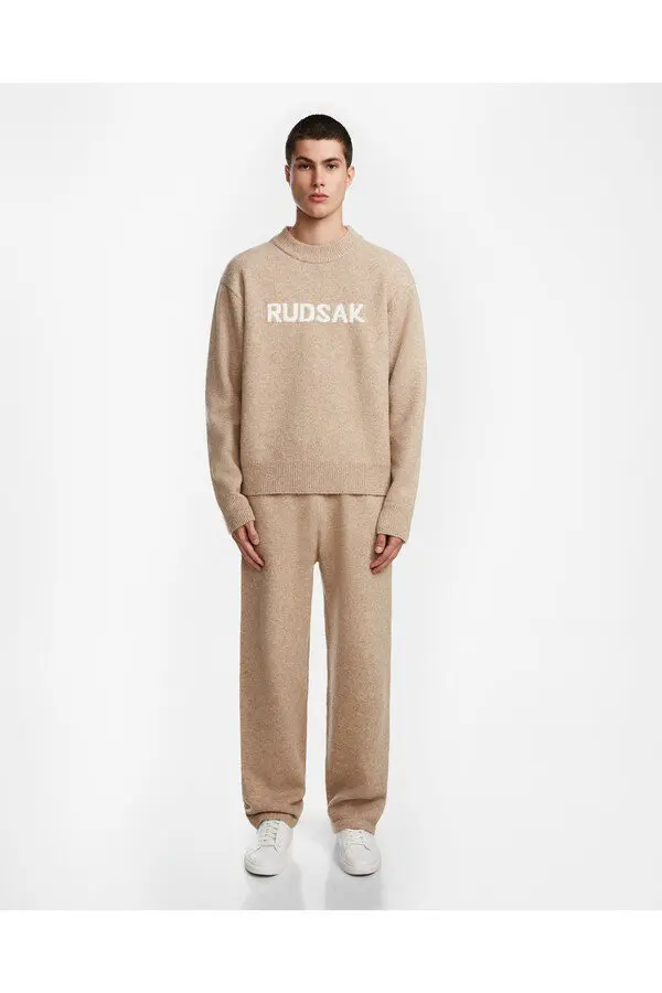 Rudsak Javin Knit Crewneck Sweater - Brown
