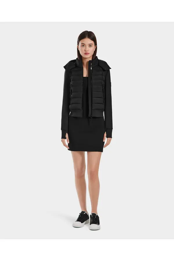 Rudsak Cropped Jacket With Detachable Hood - Black