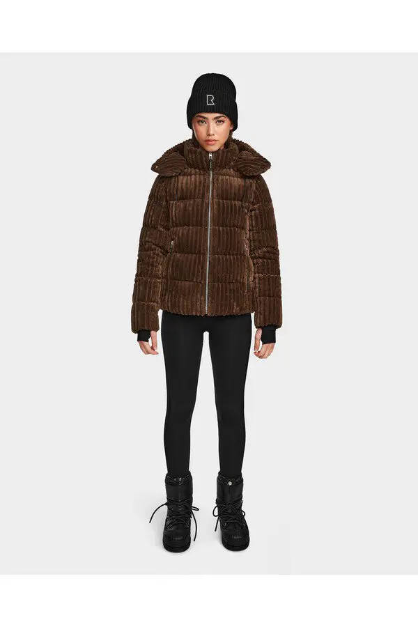 Rudsak Mirry Ff Short Down Puffer Jacket - Brown