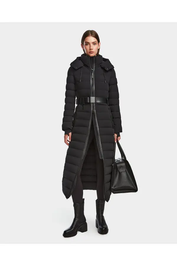 Rudsak Long Quilted Down Puffer - Black