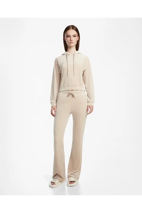 Rudsak Valeria Velour Hoodie - White