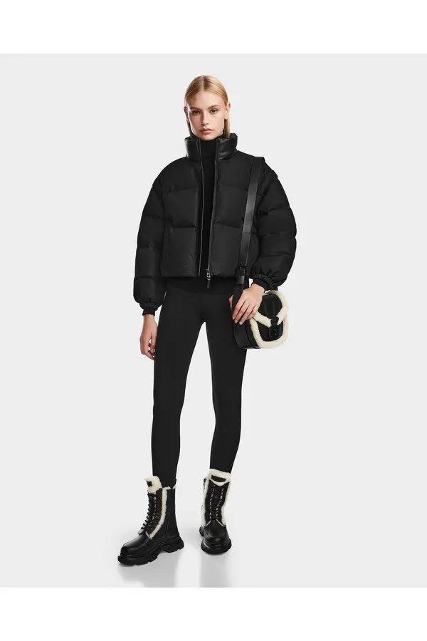Rudsak Oprah Cropped Down Puffer - Black