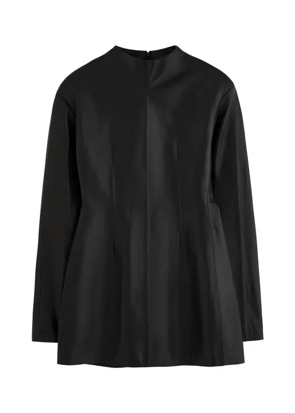 Aexae High-Neck Mini Dress In Black - 60% Off | Editorialist