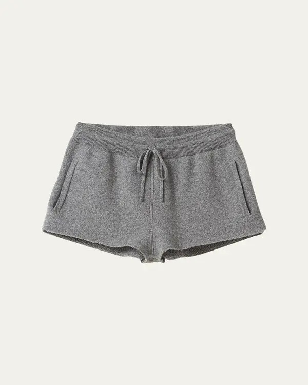 Miu Miu Logo Mini Shorts - Grigio