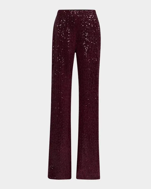 Badgley Mischka Straight-leg Sequin Pants
