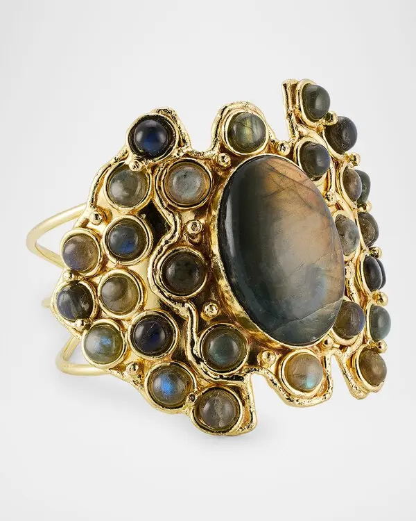 DEVON LEIGH Labradorite Cuff Bracelet