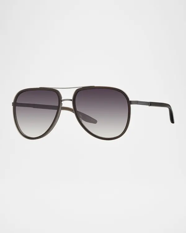 Barton Perreira Cani Aviator Sunglasses - Cani Matte Dusk Pewter