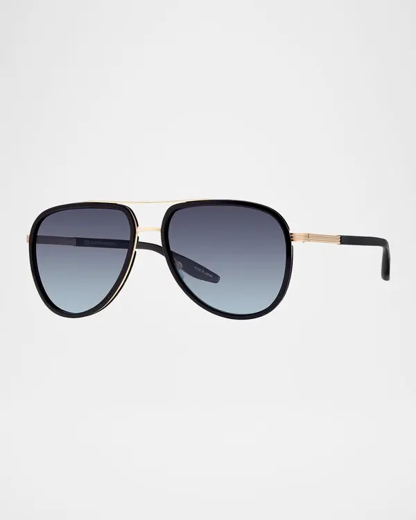 Barton Perreira Cani Aviator Sunglasses - Cani Black Gold