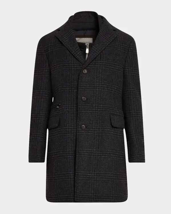 Corneliani Plaid Overcoat