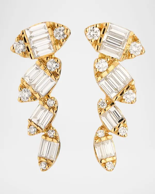 LISA NIK 18k Yellow Gold Ear Climbers