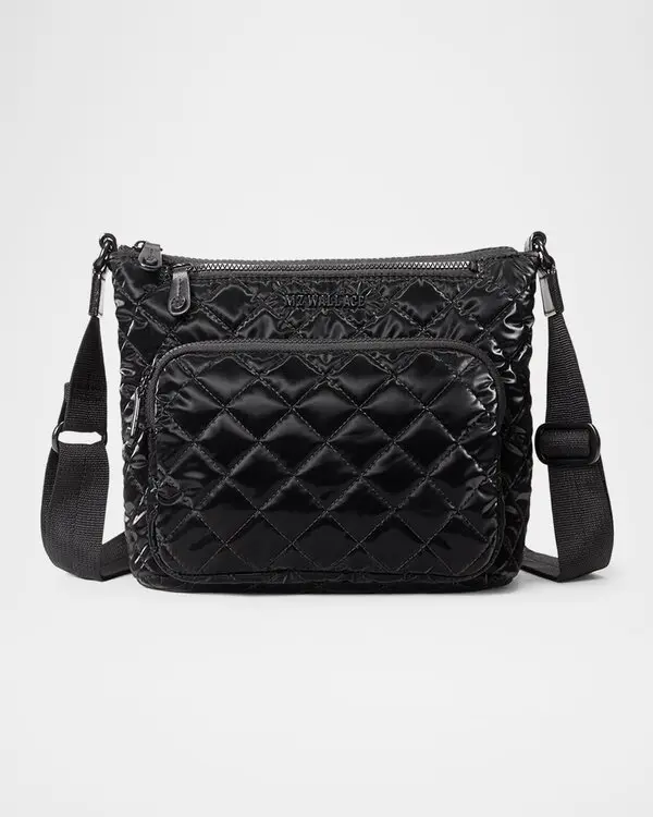 Mz Wallace Metro Scout Deluxe Quilted Crossbody Bag - Black