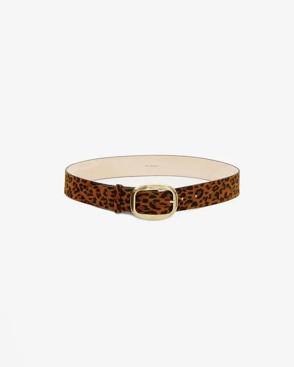 Isabel Marant Dara Leather Belt - Leopard