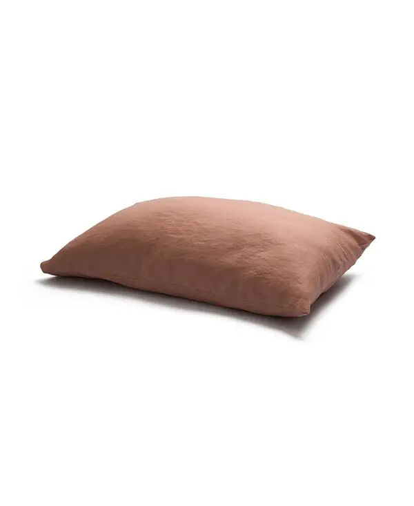 PIGLET IN BED Linen Pillowcase Pair - Warm Clay