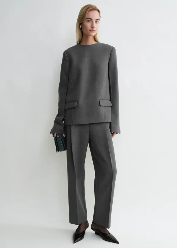 TOTÊME Pocket Top - Grey Melange