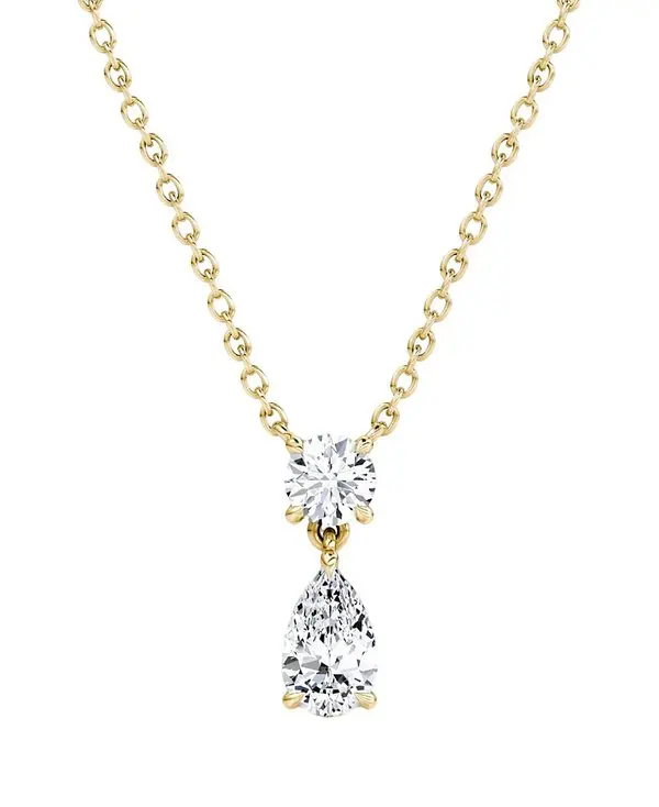 VRAI Signature Duo Drop Necklace .75 Ctw - Gold