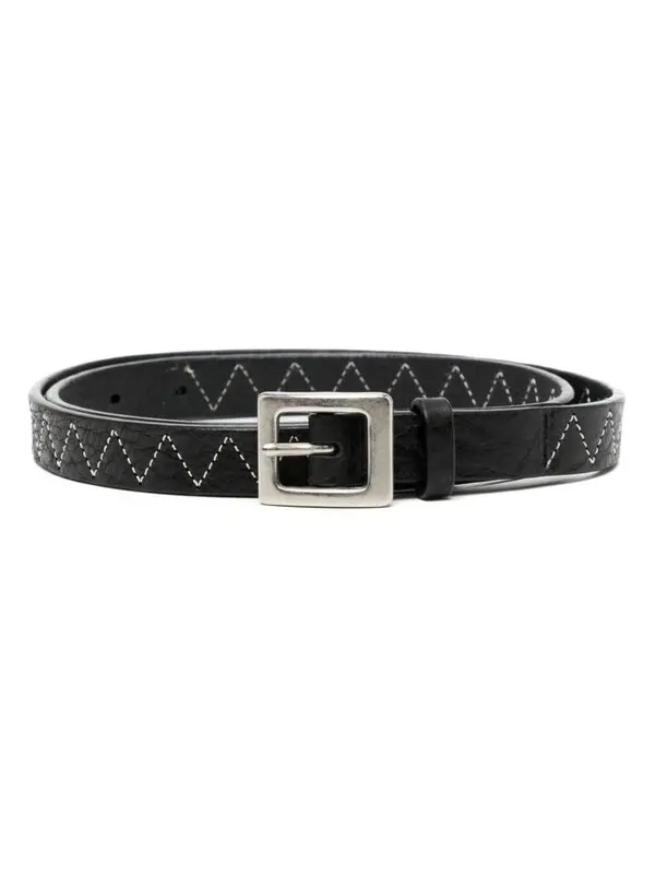 Neighborhood Leather Narrow Belt - Black | Editorialist
