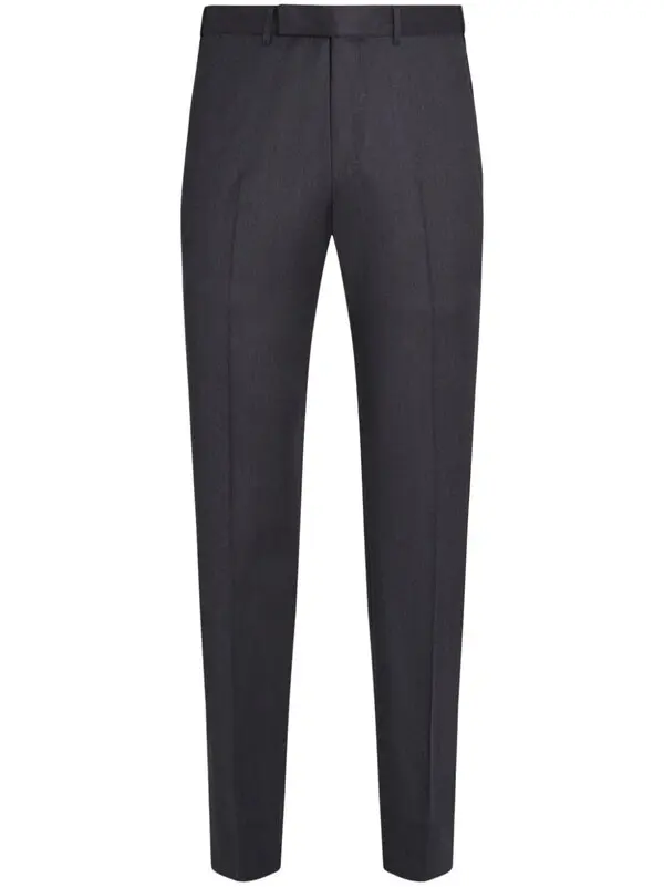 Zegna Wool Straight-leg Trousers - Grey
