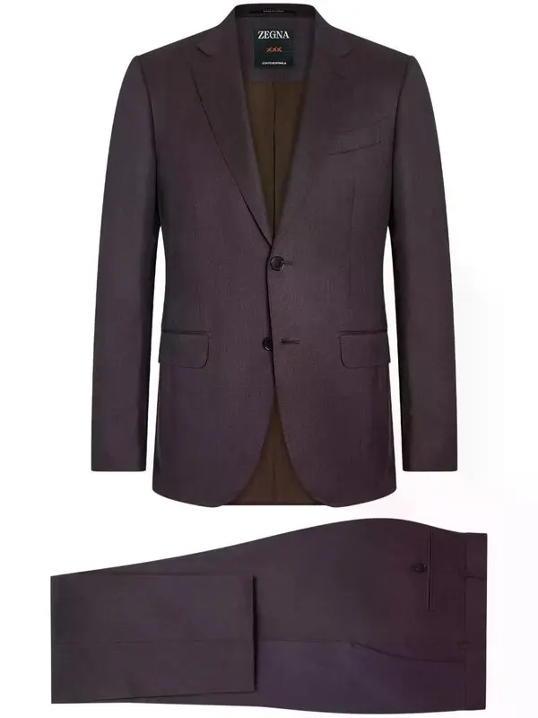 Zegna Centoventimila Wool Suit - Purple