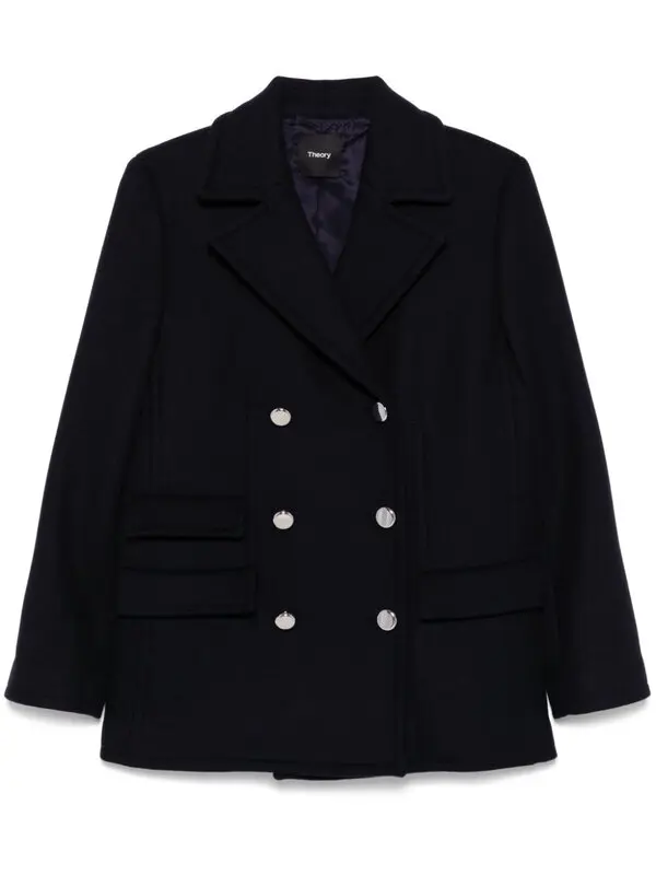 Theory Felted-finish Pea Coat