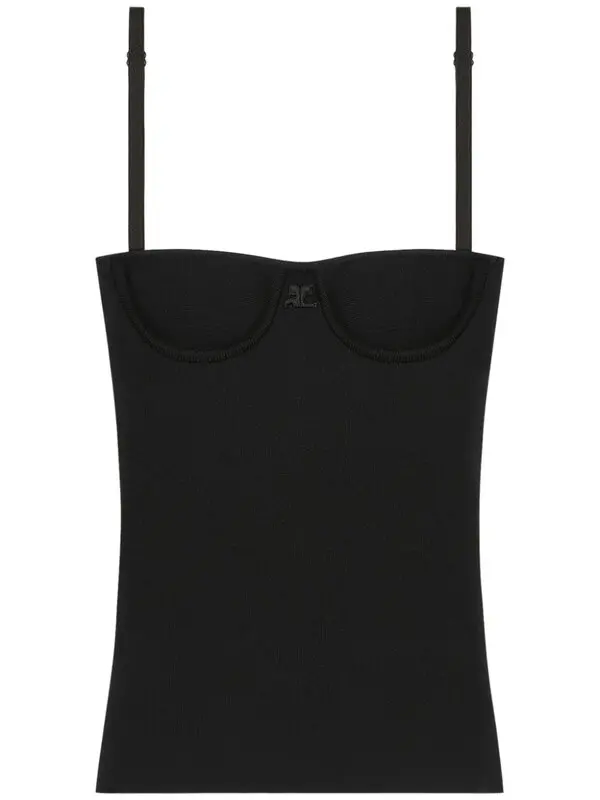 COURREGES Lingerie Interlock Top - Black
