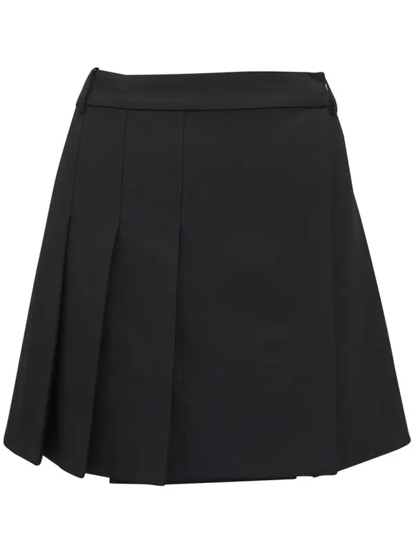 Alexander McQueen Pleated Wool Mini Skirt