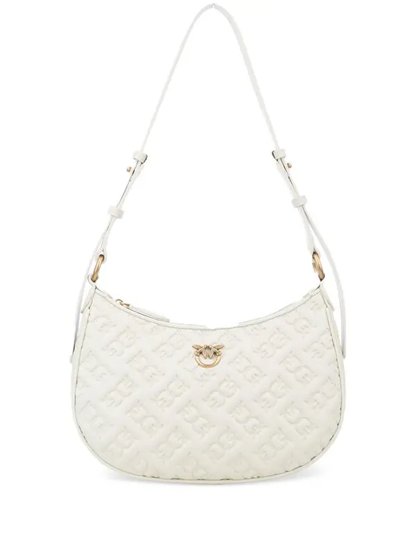 Pinko Monogram-pattern Shoulder Bag - White