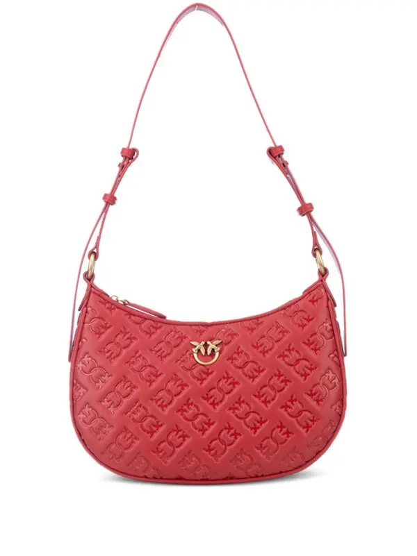 Pinko Monogram-pattern Shoulder Bag - Red