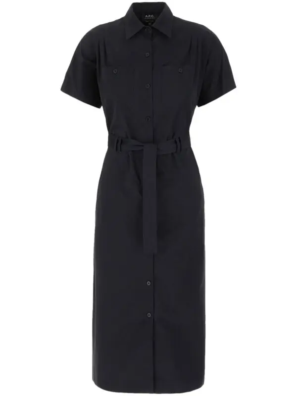 A.p.c. Cotton Shirt Dress - Blue