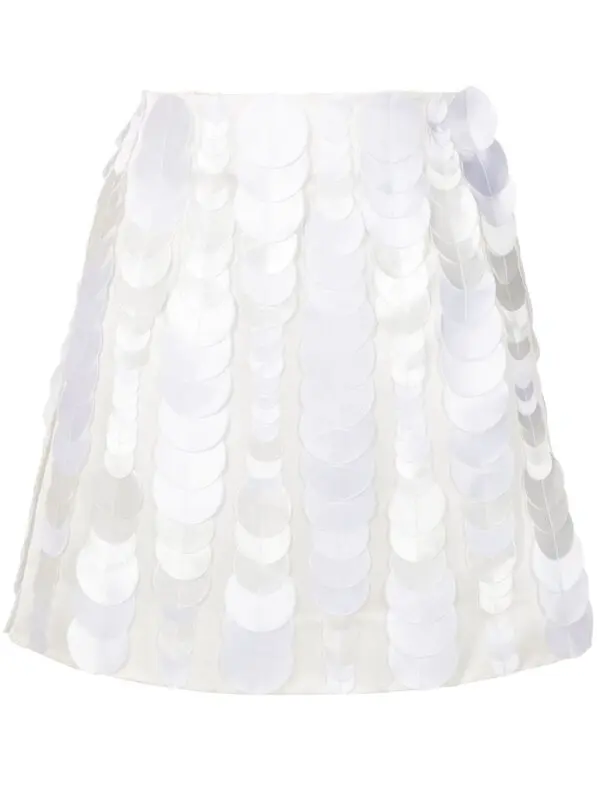 GLORIA COELHO Circle-appliqué Miniskirt