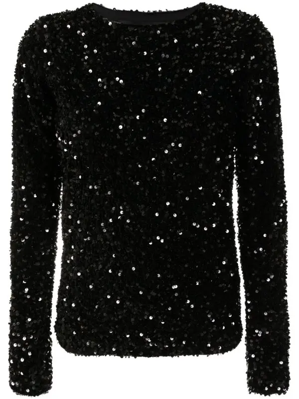 GLORIA COELHO Sequin-embellished Top