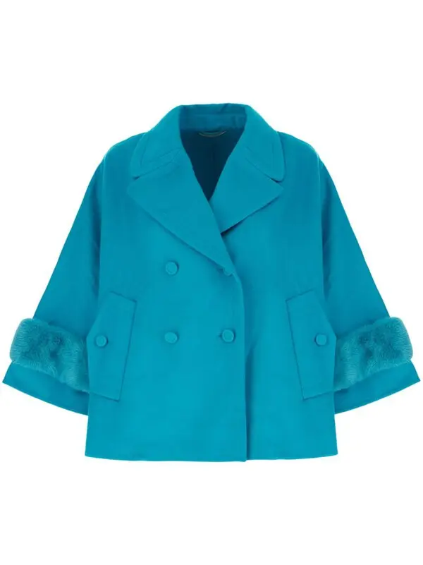 Ermanno Scervino Double-breasted Coat - Blue