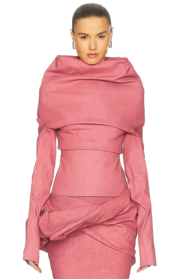 Rick Owens Draped Long Sleeve Top