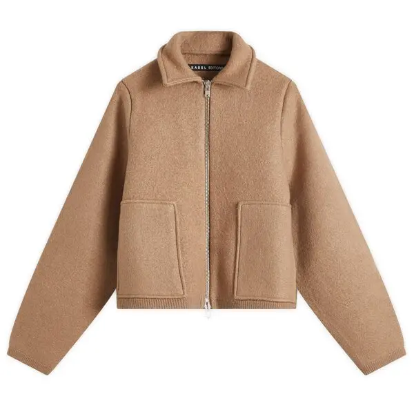 KASSL EDITIONS Boiled Wool Fleece Jacket - Camel